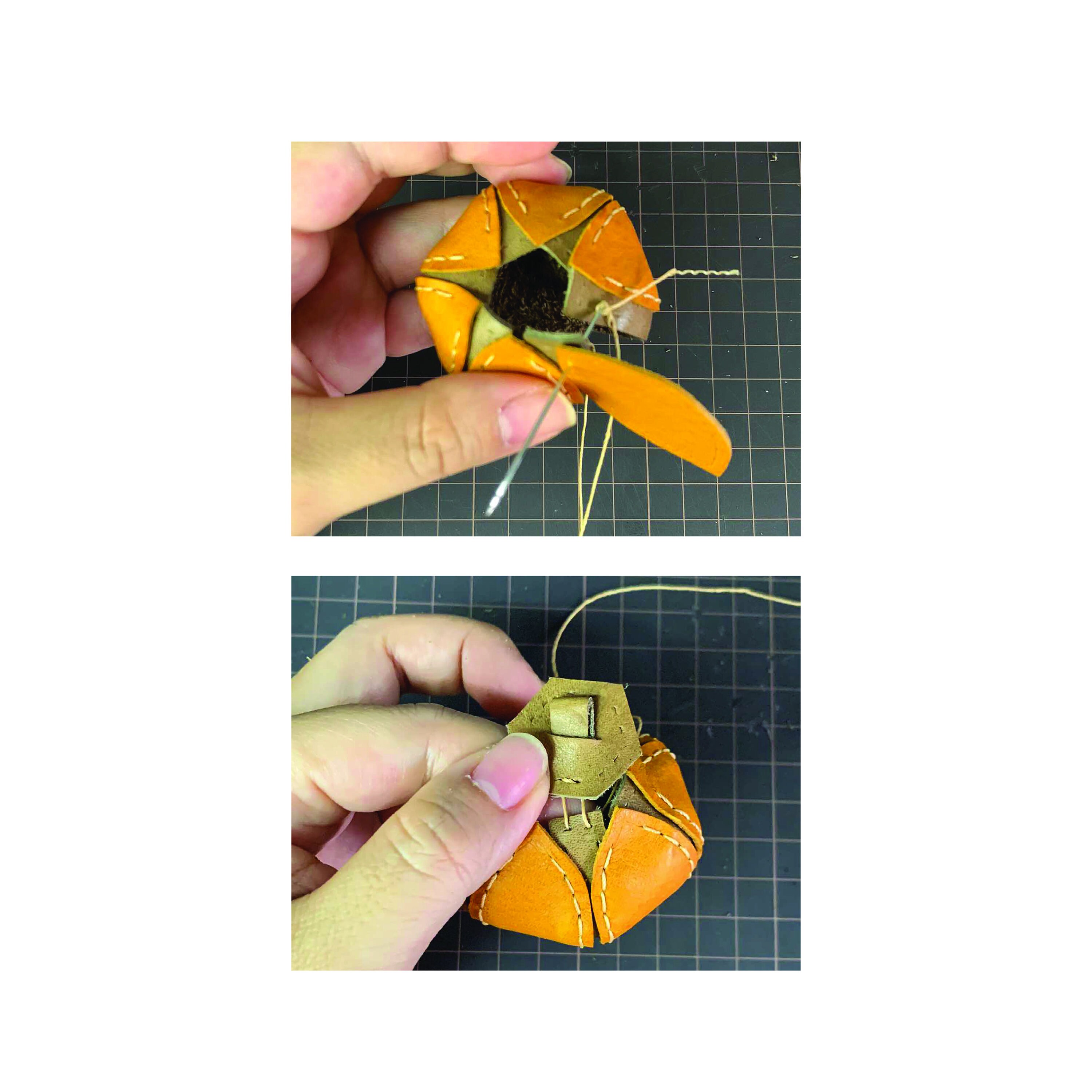 Tiny Pumpkin Leather Pattern PDF, Halloween Small Pumpkin Pattern ...