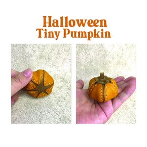 Tiny Pumpkin Leather Pattern PDF, Halloween Small Pumpkin Pattern ...