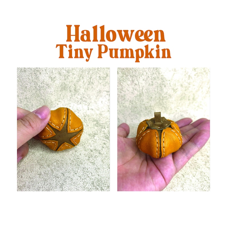 Tiny Pumpkin Leather Pattern PDF, Halloween Small Pumpkin Pattern ...