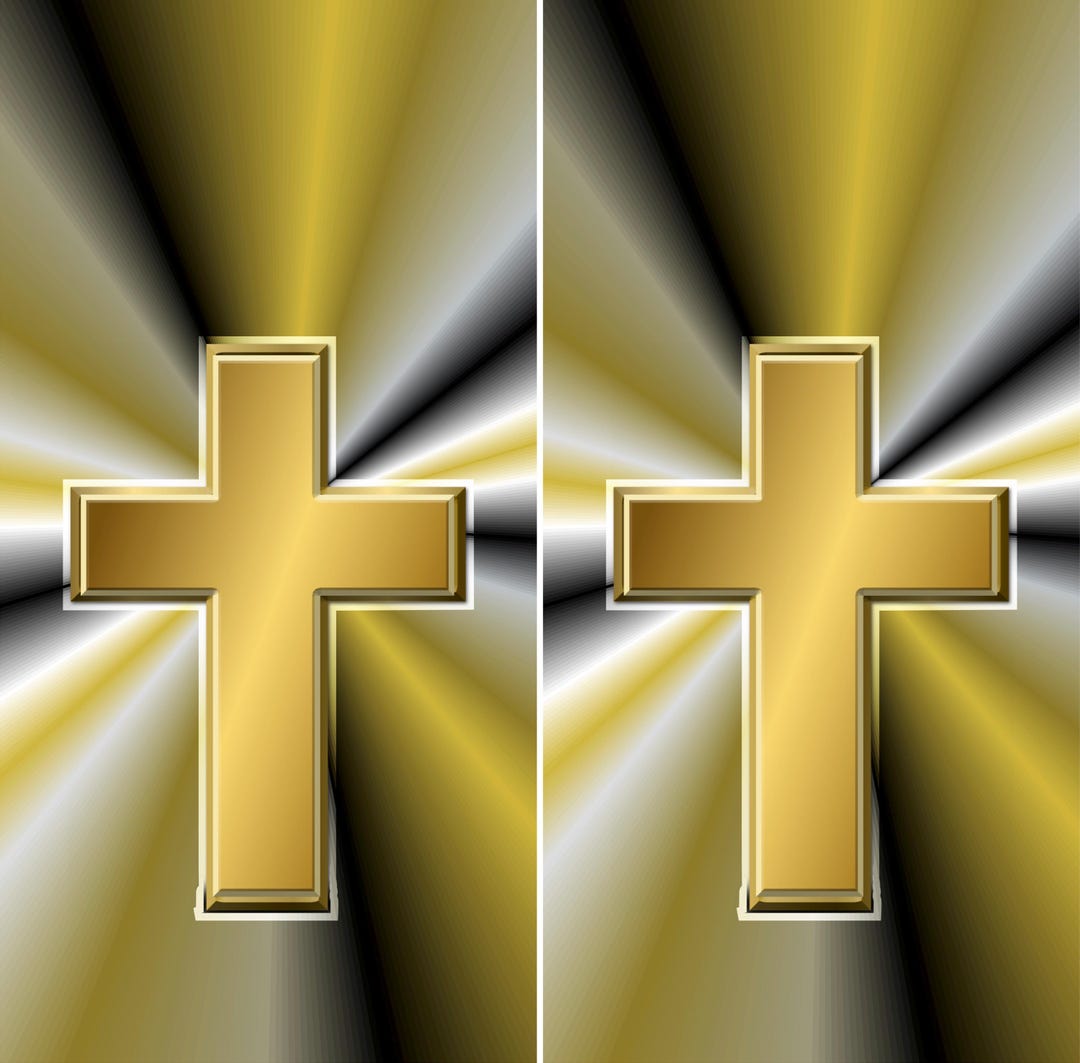 Cornhole Wrap | Digital Download | Gold Church Cross | Cornhole Game ...