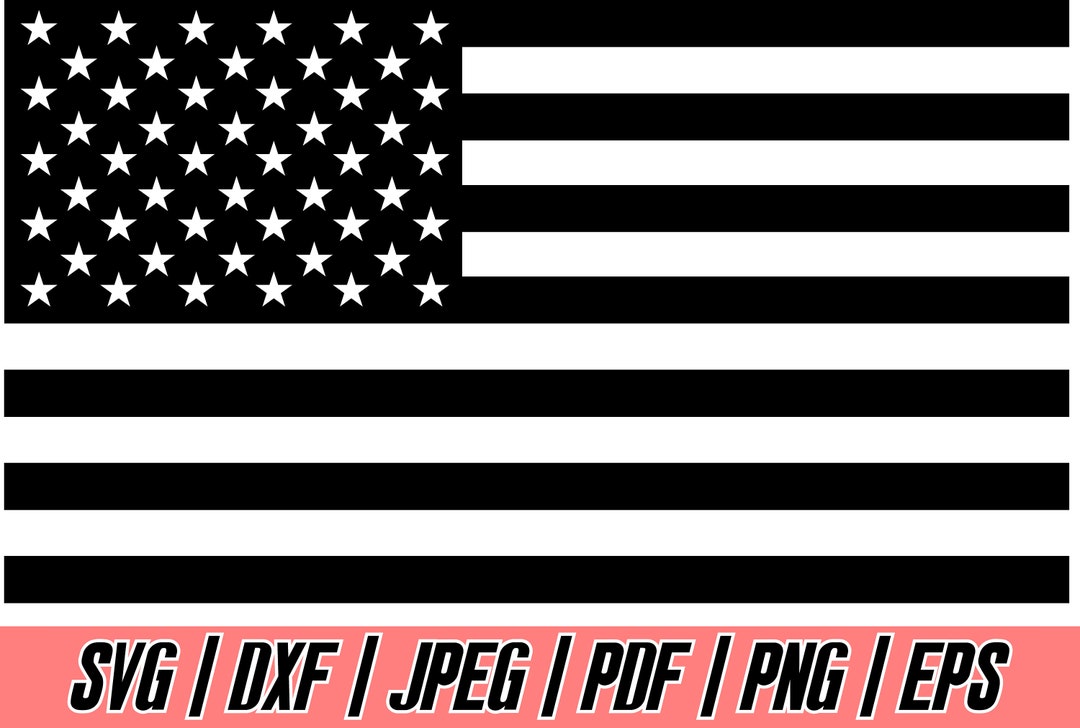 American Flag Svg for Cricut and Silhouette, USA Flag Cut File ...