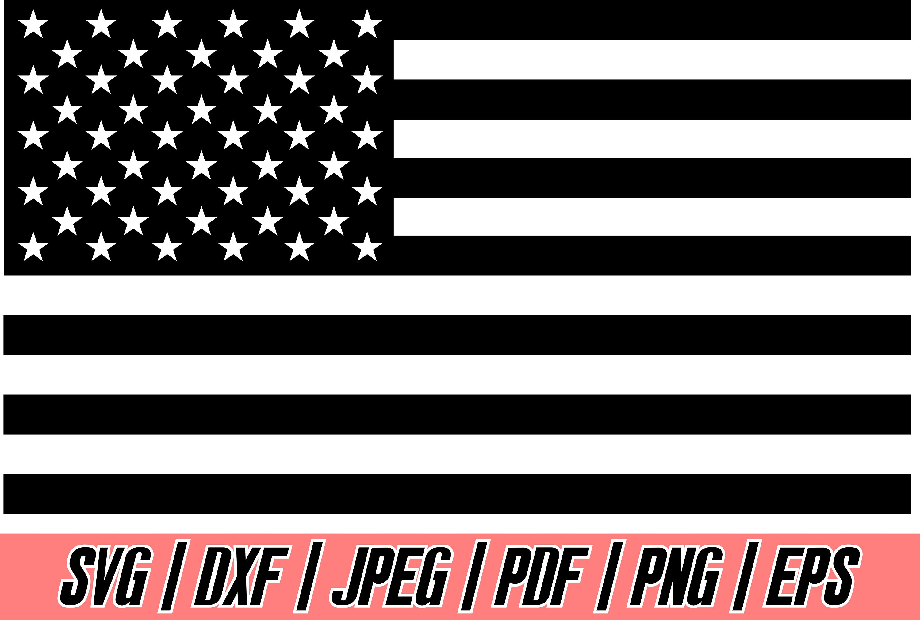 American Flag Svg for Cricut and Silhouette, USA Flag Cut File ...