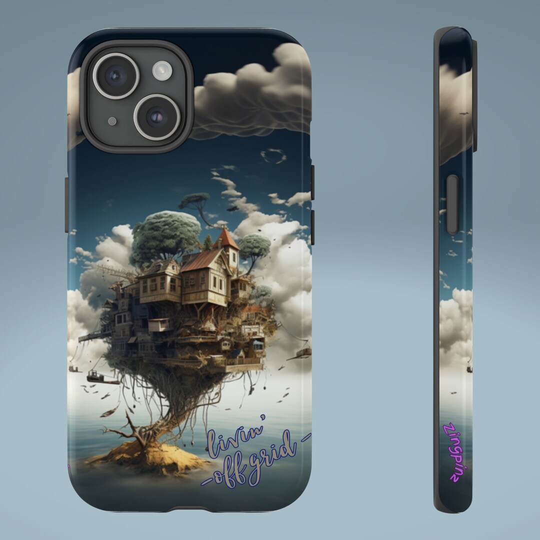 Off-grid House Phone Case: Original Art, Protective Dual-layer - Etsy