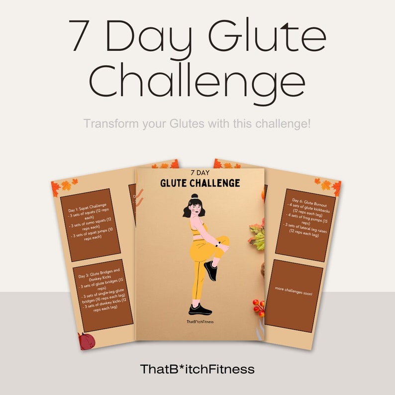 7 Day Glute Challenge - Etsy