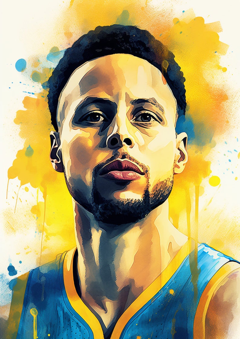 Steph Curry Color Blast Water Color (9) PNG File - Etsy