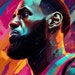 Lebron James Retro Color Blast Basketball Digital Art Bundle | 12 High ...