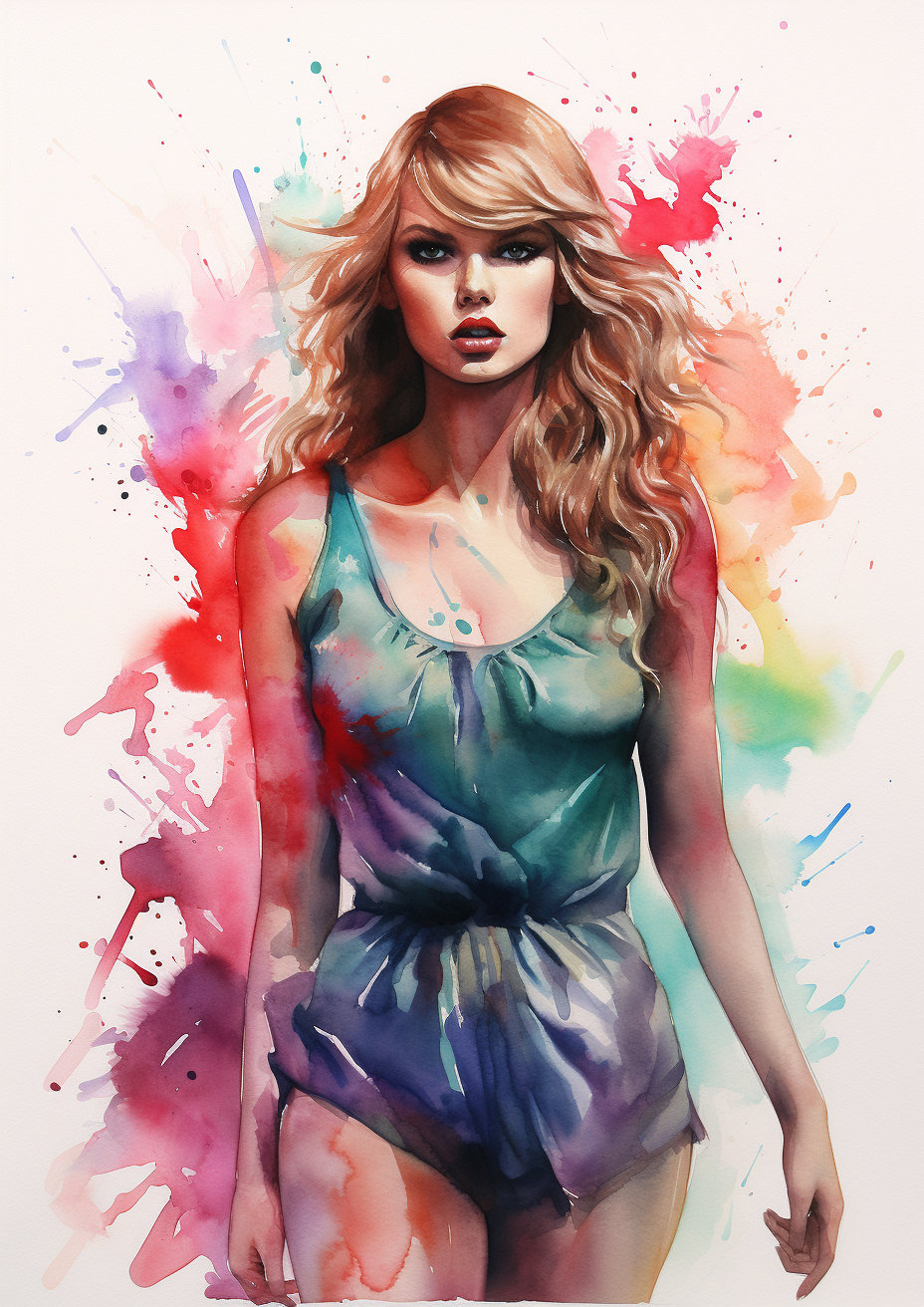 Taylor Swift Color Blast Digital Water Color Art (9) Images PNG File - Etsy