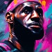 Lebron James Retro Color Blast Basketball Digital Art Bundle | 12 High ...