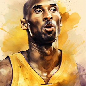 Kobe Bryant Color Blast Basketball Digital Art Bundle | 10 High ...