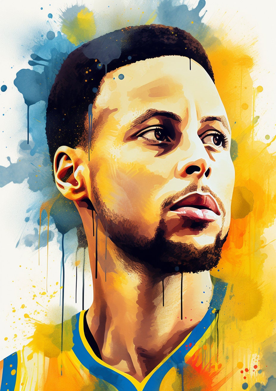 Steph Curry Color Blast Water Color 9 PNG File - Etsy