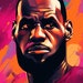 Lebron James Retro Color Blast Basketball Digital Art Bundle | 12 High ...