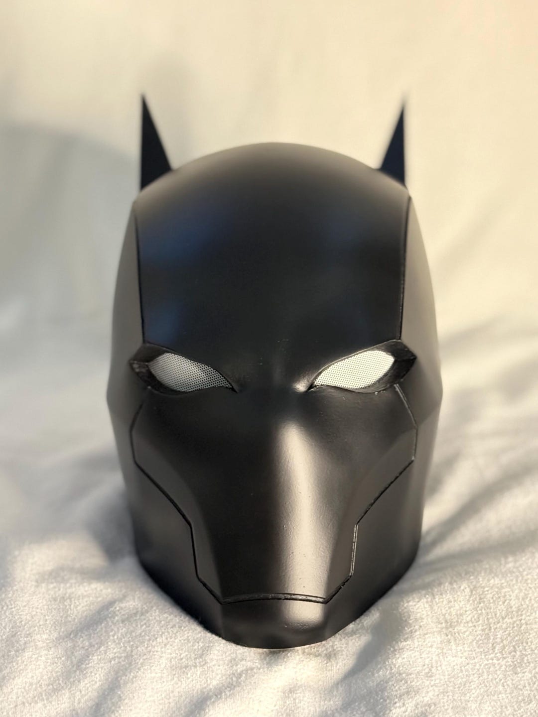 Black Vigilante Helmet Padded Cosplay Full Mask Cowl *LARGER EYES* - Etsy