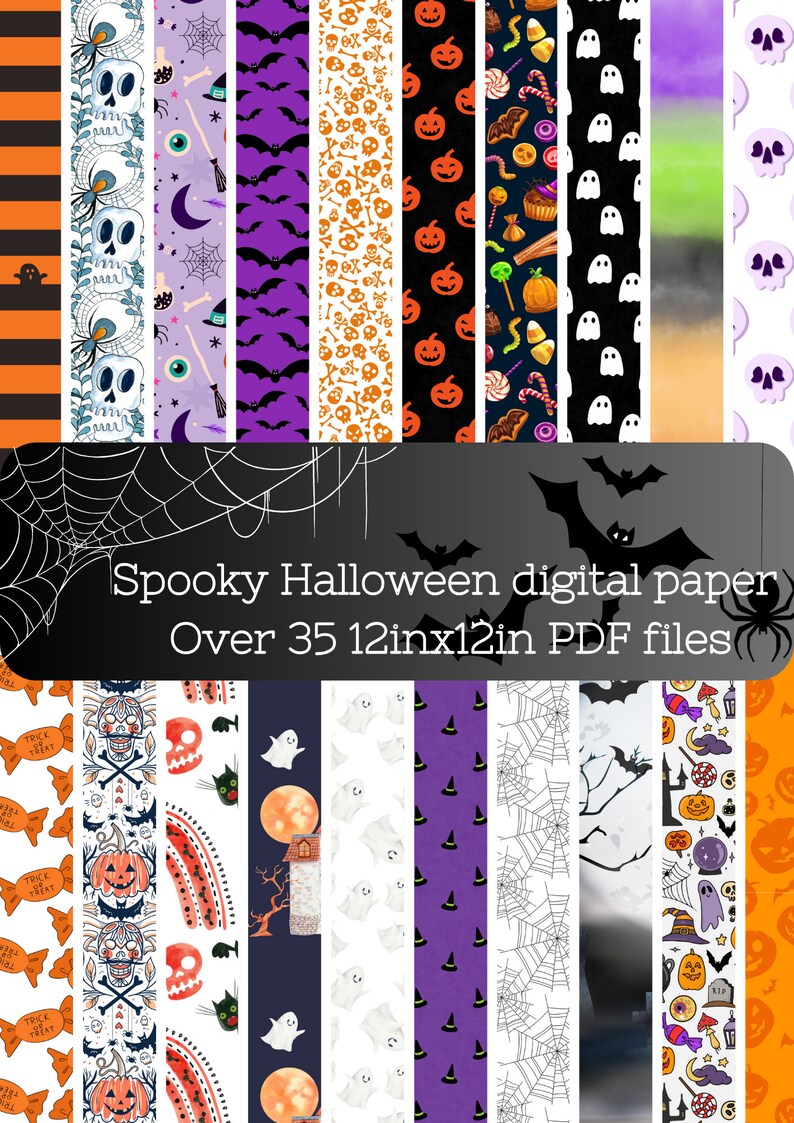 Over 35 Spooky Halloween Digital Paper - Etsy