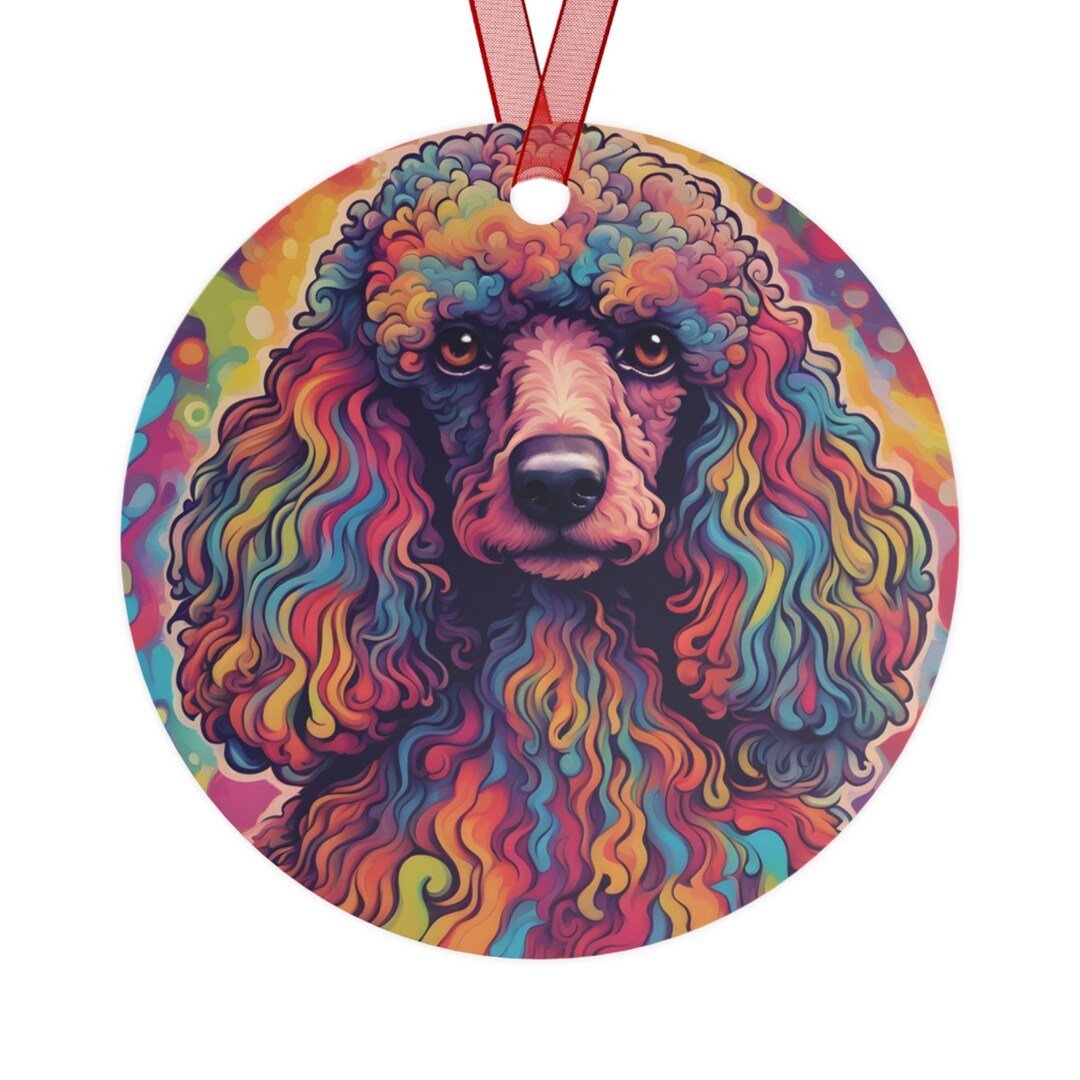 Poodle Metal Ornament | Psychedelic Ornament | Poodle Gift | Cute ...