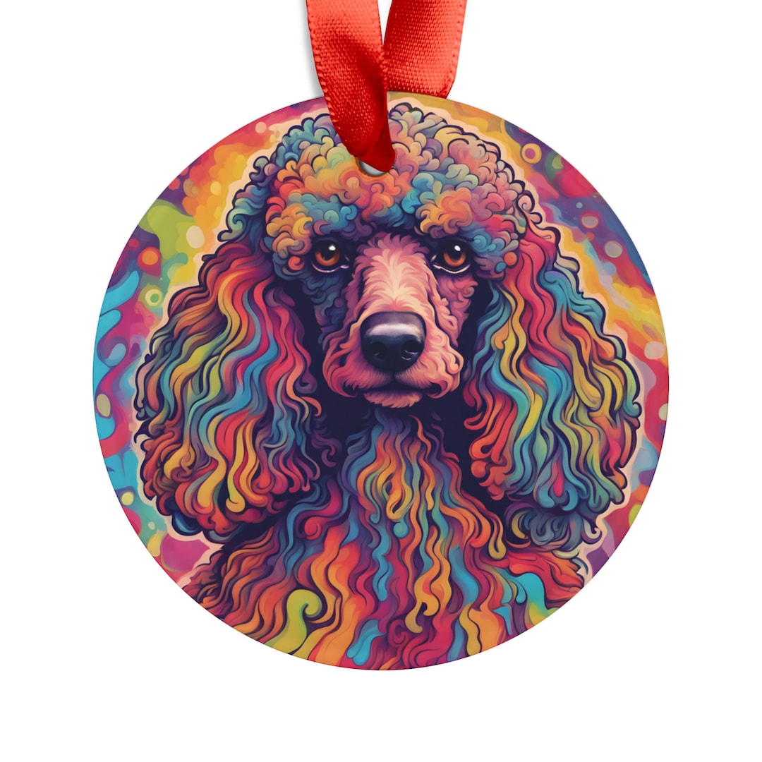 Poodle Acrylic Ornament With Ribbon - Etsy