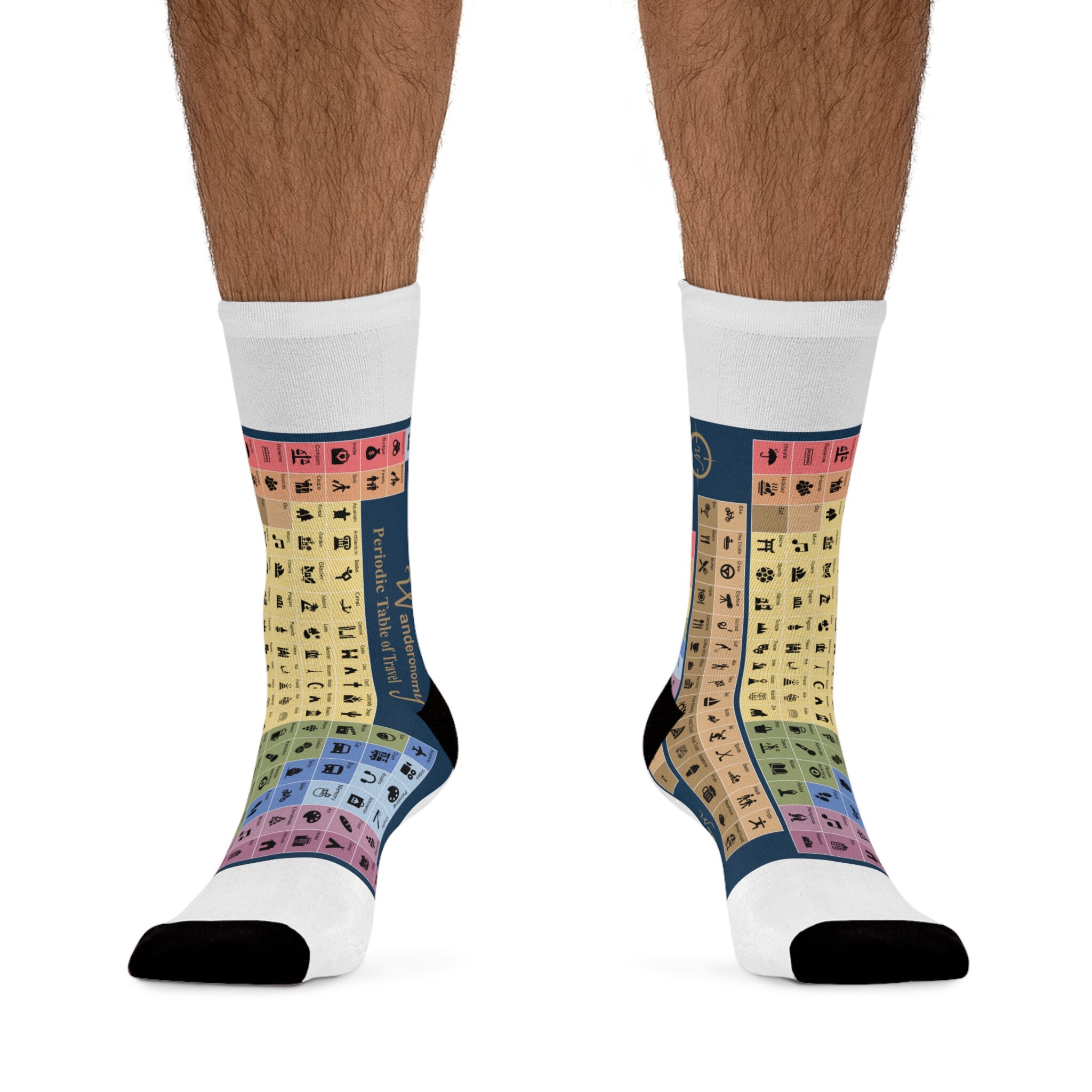 Recycled Poly Socks Periodic Table of Travel - Etsy