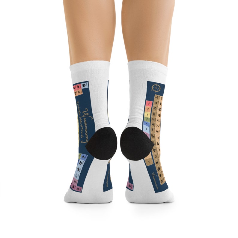 Recycled Poly Socks Periodic Table of Travel - Etsy