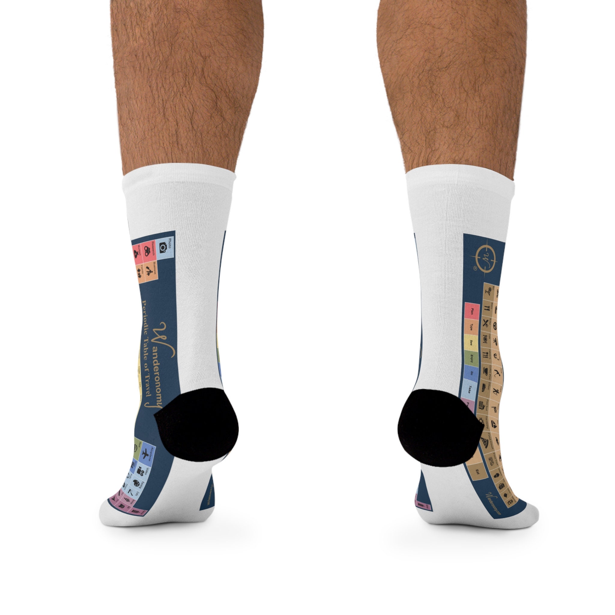Recycled Poly Socks Periodic Table of Travel - Etsy