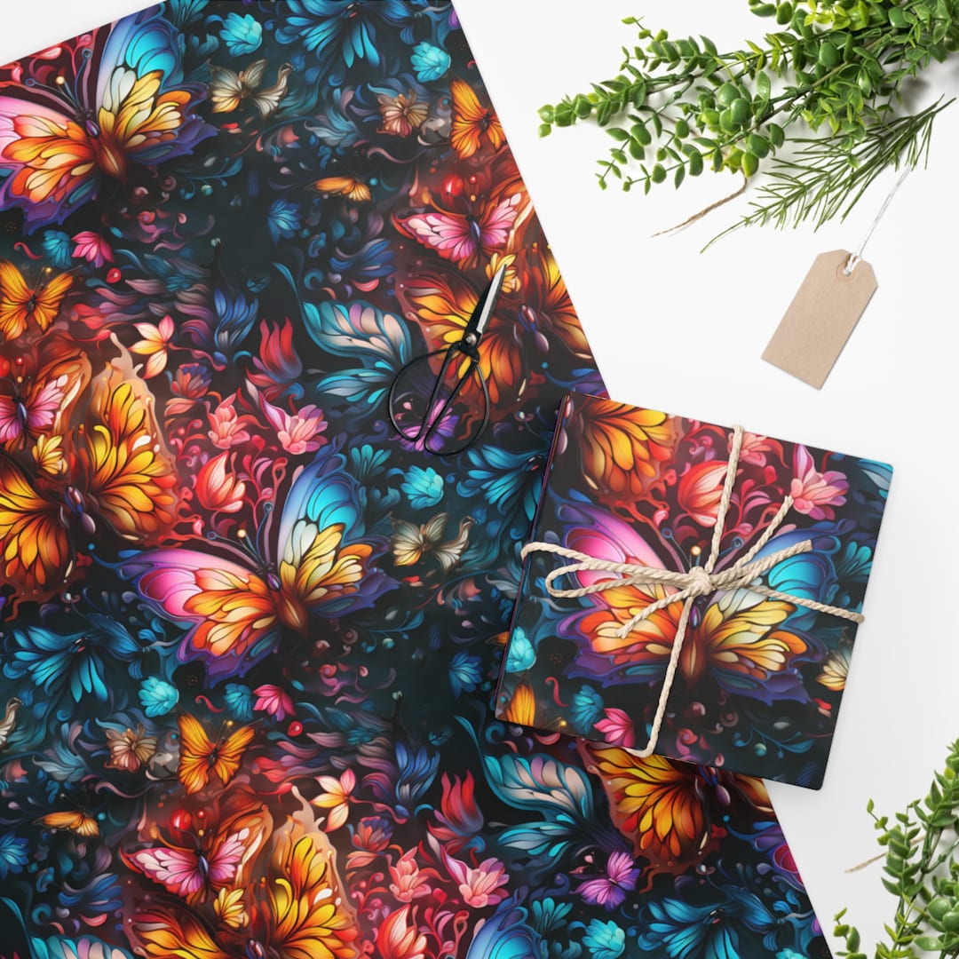 Butterfly Wrapping Paper - Etsy