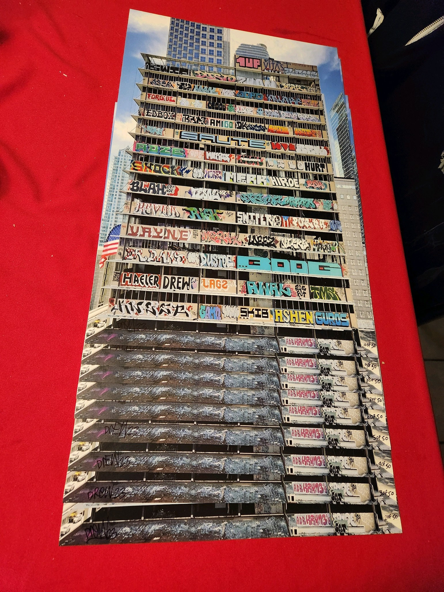 Miami Building Graffiti Postcard Art Print - Etsy