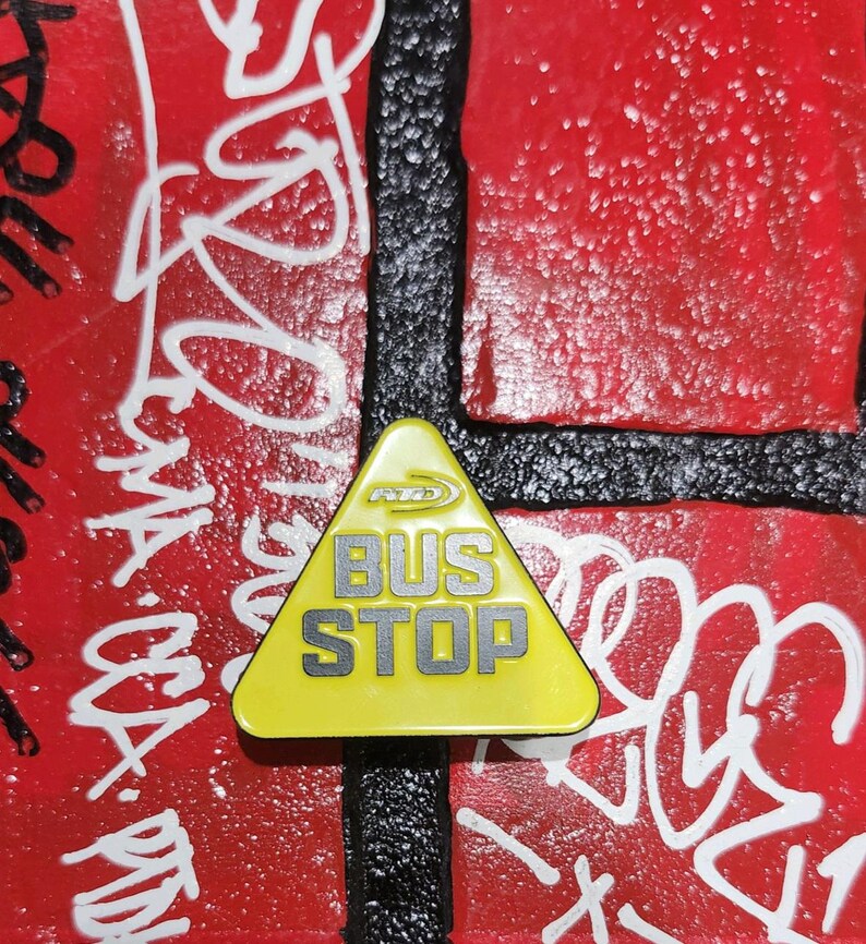 Bus Stop Sign RTD Enamel Pin - Etsy