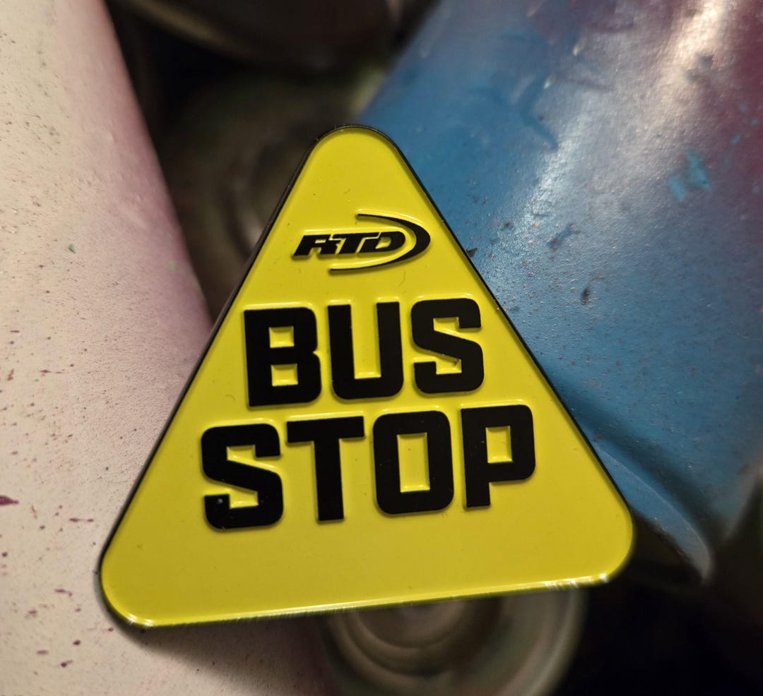 Public Transportation, Bus Stop Sign RTD Enamel Pin, Street Sign - Etsy