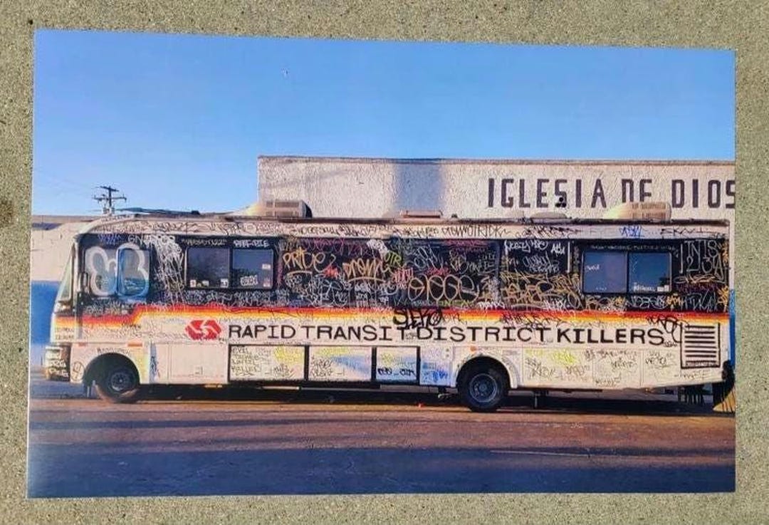 Los Angeles Bus Graffiti Poster, Office Art, RTD Bus, Street Art ...