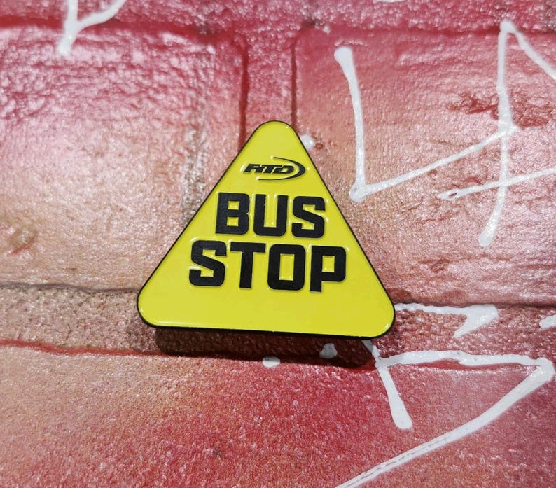 Bus Stop Sign RTD Enamel Pin - Etsy