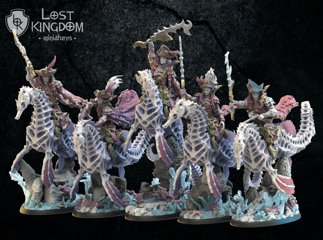 Lost Kingdom Miniatures Undead of Misty Isle Red Knight Regiment x5 - Etsy