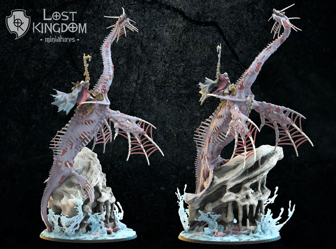 Lost Kingdom Miniatures Undead of Misty Isle Alucard on Dragon - Etsy