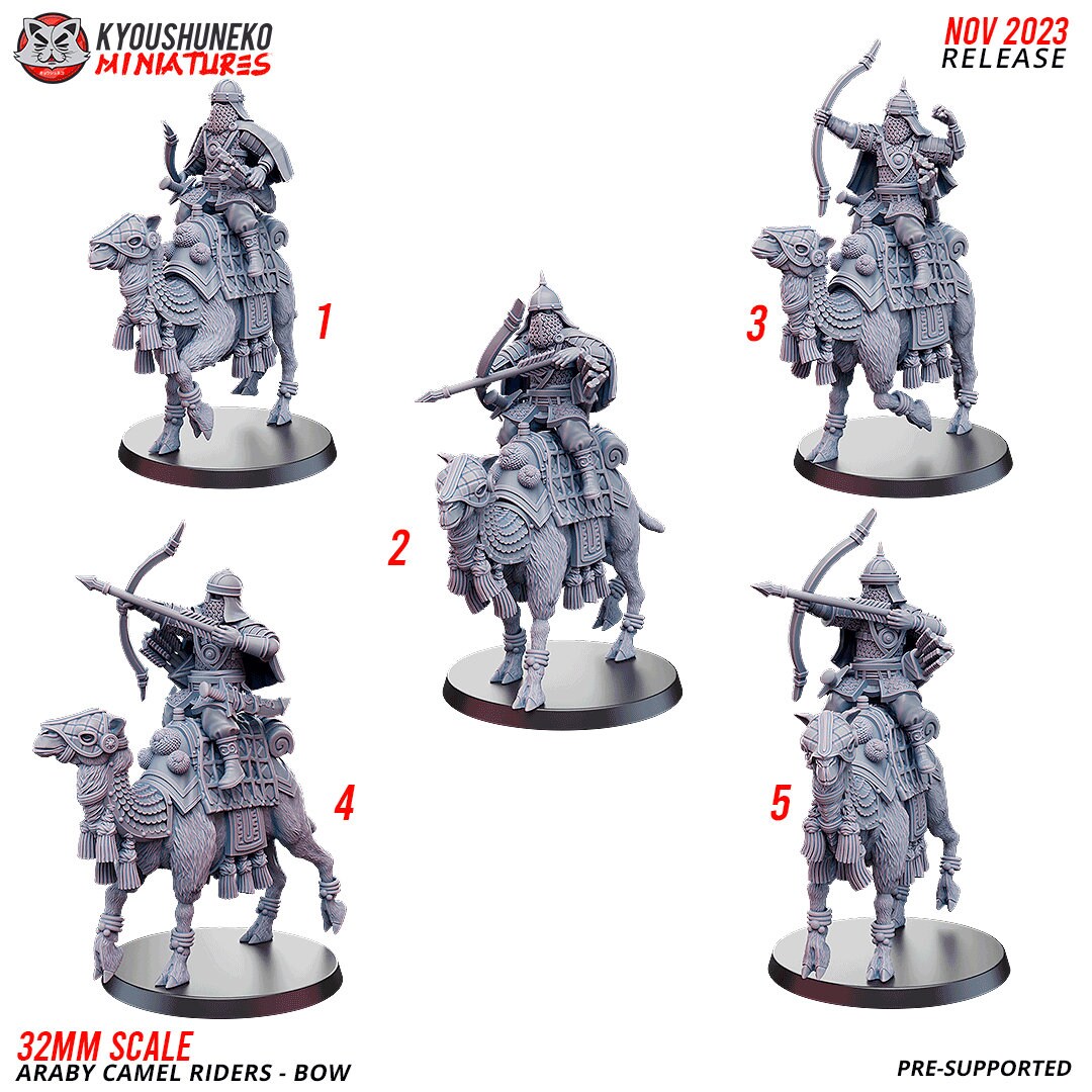 Kyoushuneko Miniatures Araby Camel Bowmen Camel Archers Desert Cavalry ...