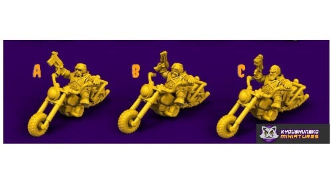 Kyoushuneko Miniatures Dwarven Biker Unit - Etsy