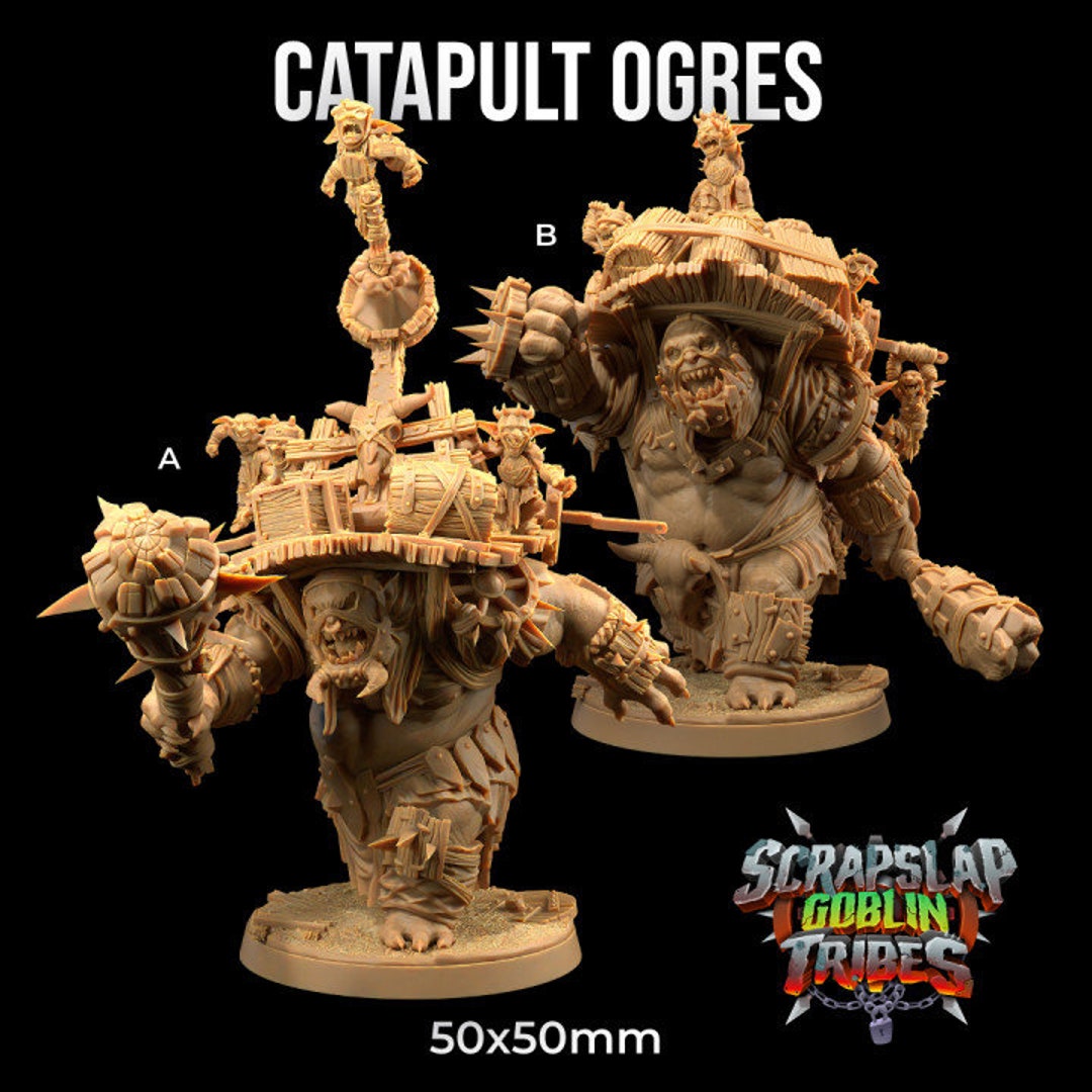 Dragon Trappers Lodge Miniatures Catapult Ogres Scrap Slap Goblin Tribe ...