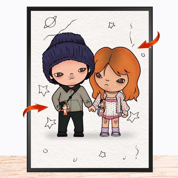 Hirono Drawing - Etsy