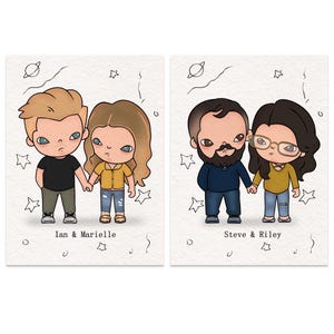 Custom Illustration, Hirono, Portrait Drawing, Couple Portrait, Cute ...