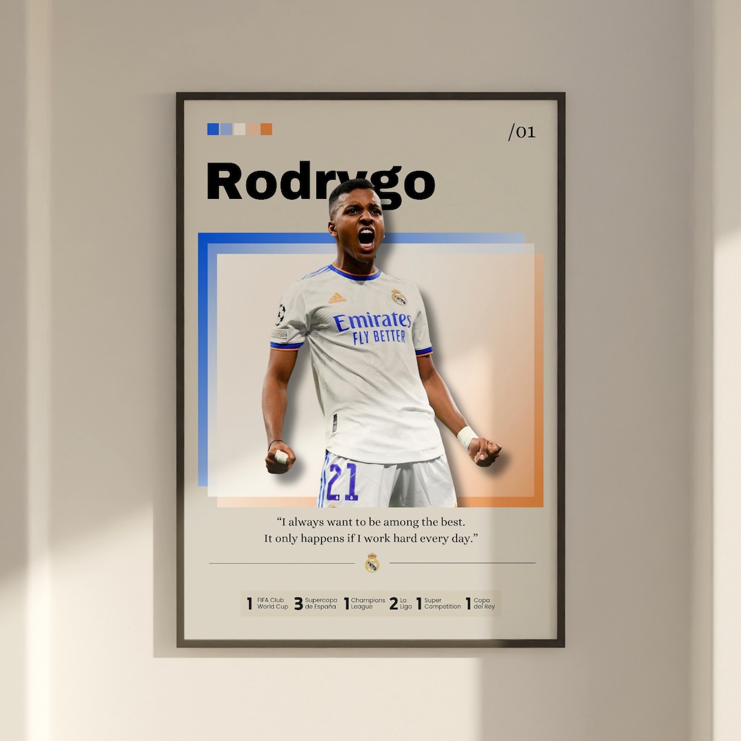 Rodrygo Poster, Real Madrid Rodrygo Goes Poster, Soccer Poster, Rodrygo ...