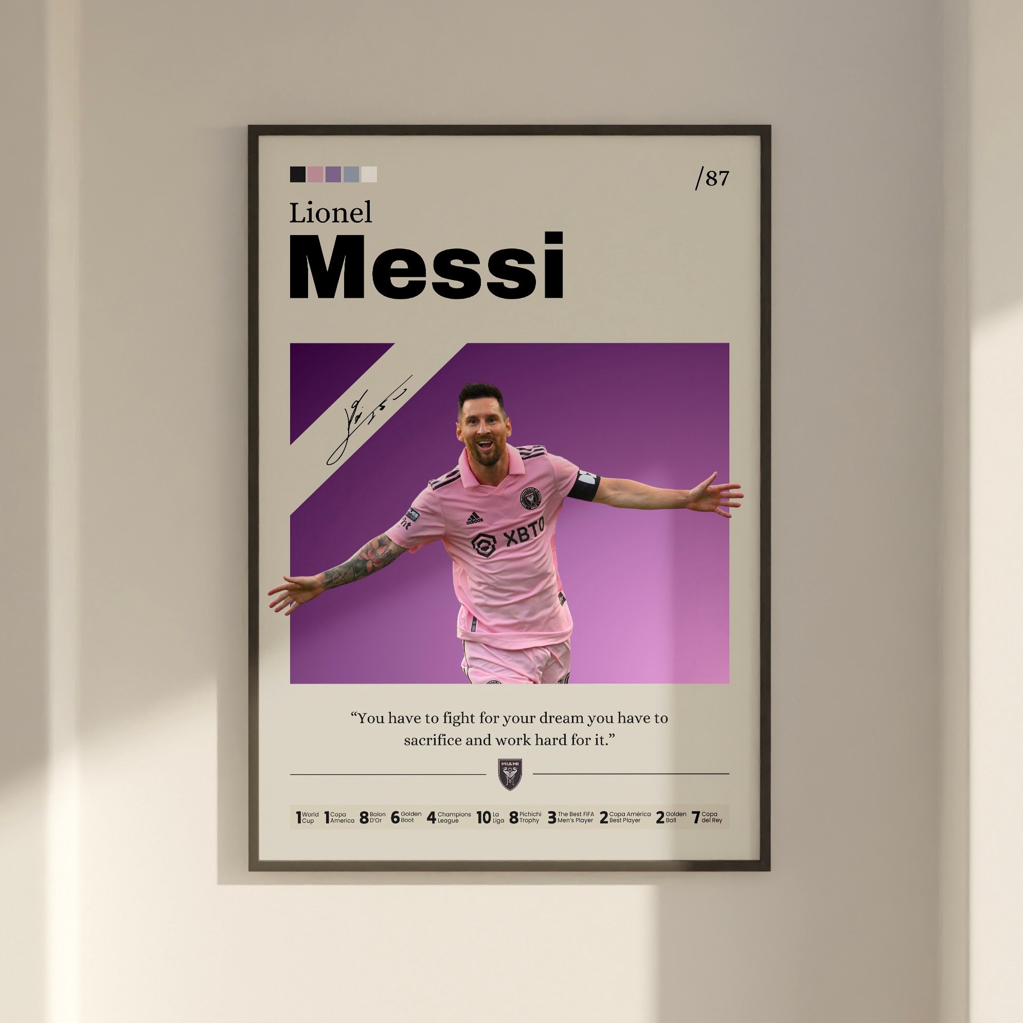 Lionel Messi Poster, Inter Miami Messi Poster, Soccer Poster, Inter ...