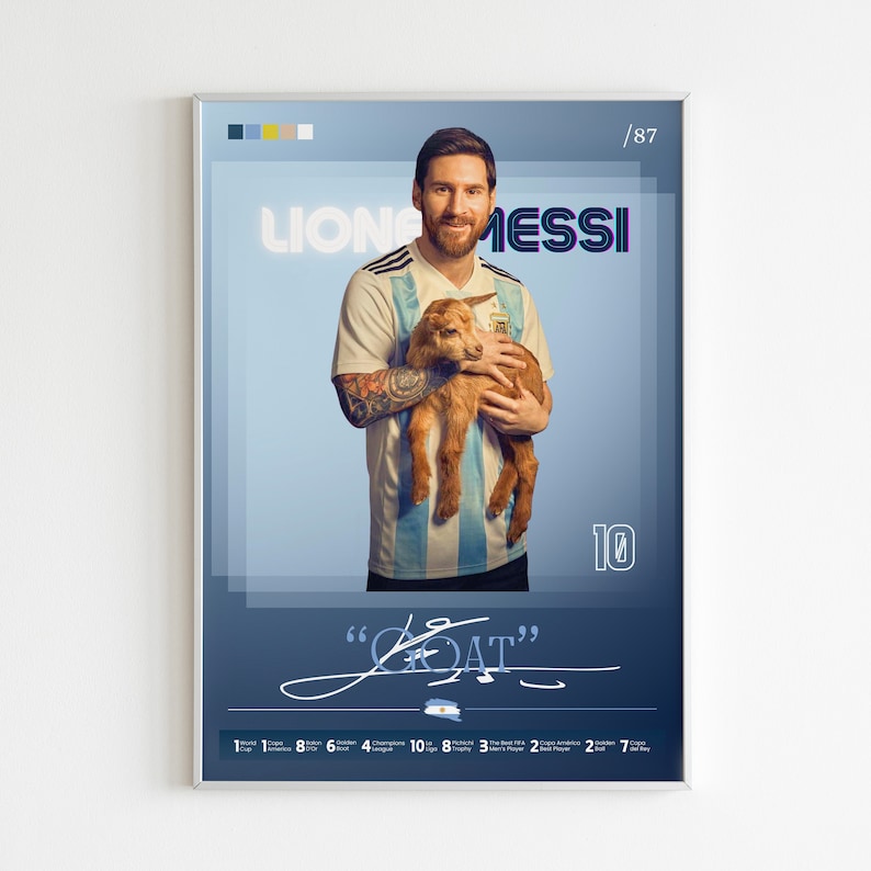 Lionel Messi Poster, Poster of Messi goat, Poster Argentina Messi goat ...