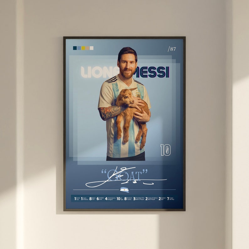 Lionel Messi Poster, Poster of Messi goat, Poster Argentina Messi goat ...