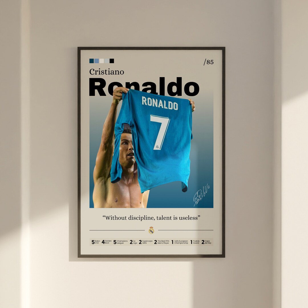 Cristiano Ronaldo Poster, Real Madrid Ronaldo Poster, Soccer Poster ...