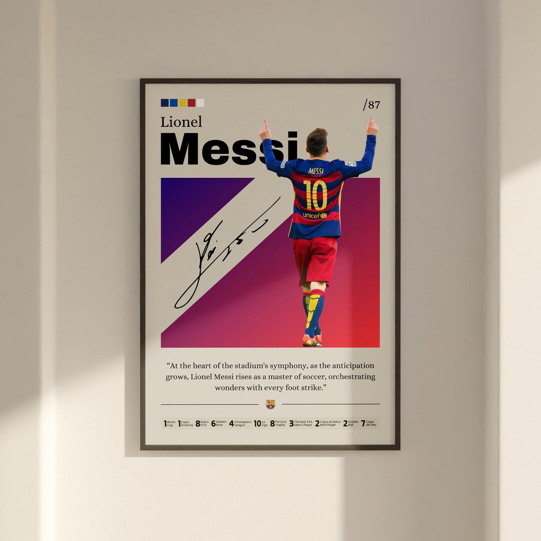 Lionel Messi Poster Barcelona Messi Poster Soccer Poster - Etsy