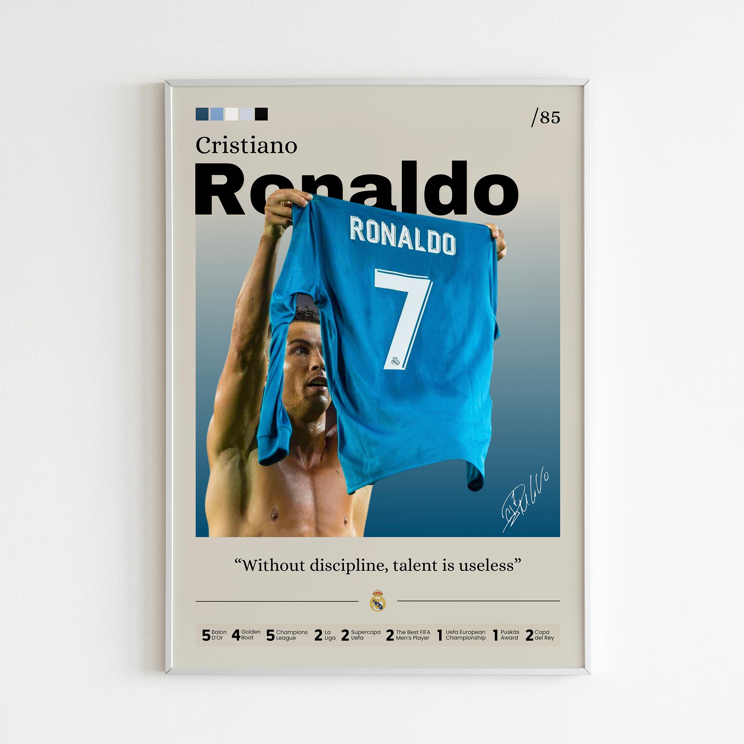 Cristiano Ronaldo Poster, Real Madrid Ronaldo Poster, Soccer Poster ...