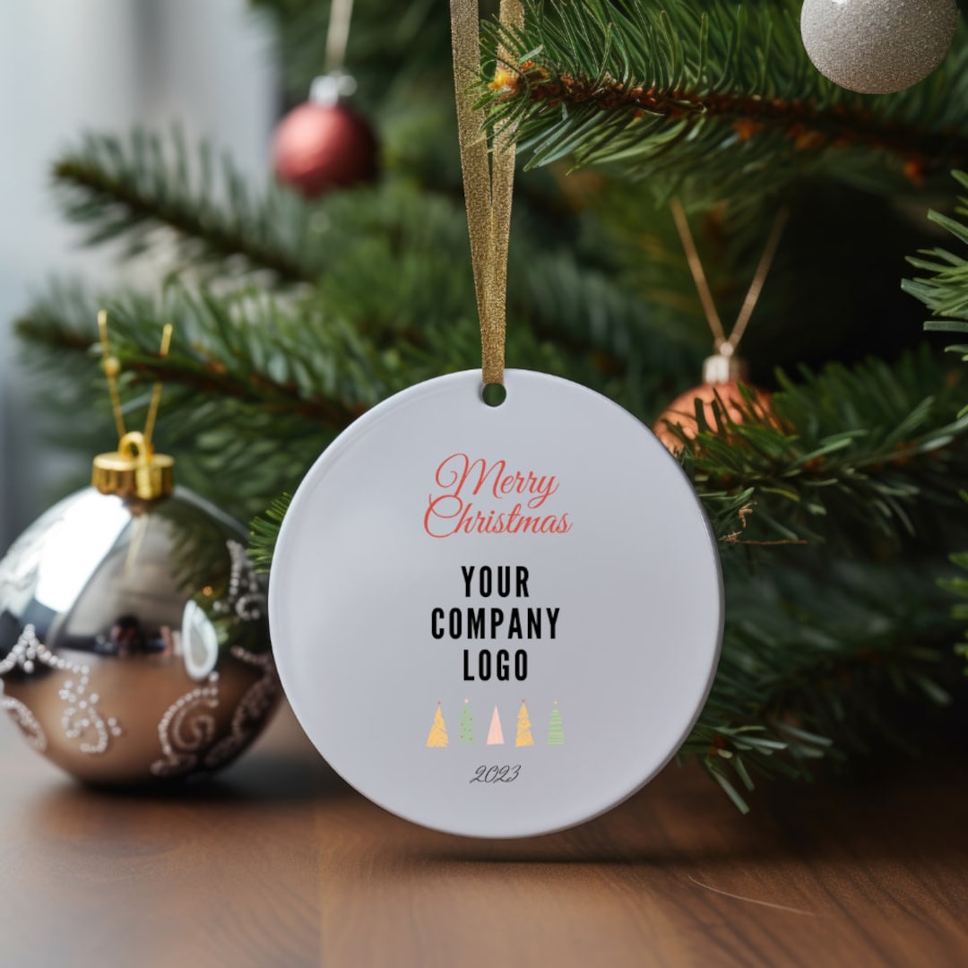 Personalized Business Logo Ornament, Coworkers Christmas Gift, Custom ...