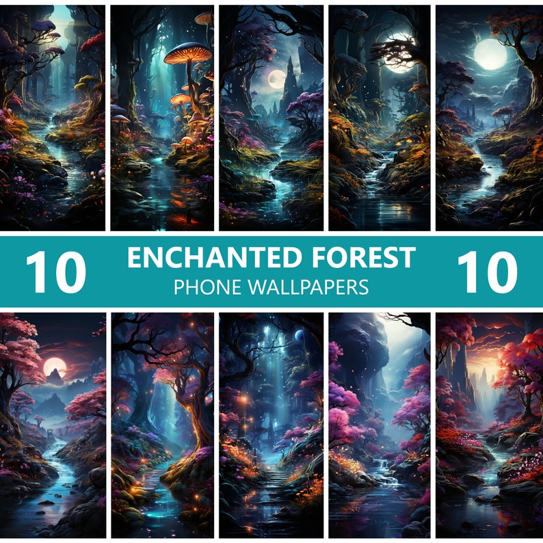 10 Enchanted Forest Mobile Wallpapers - Etsy