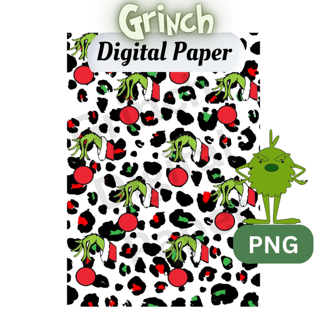 The Grinch SVG Papel digital Grinch, impresiones Grinch para recortes ...