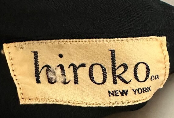 Vintage 1970s Hiroko NYC One Shoulder Ruffles Black B… - Gem