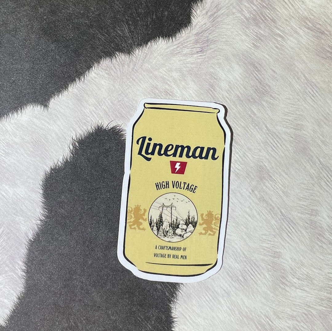 Banquet Sticker, Hard Hat Sticker, Coors Lineman Decal, Blue Collar ...