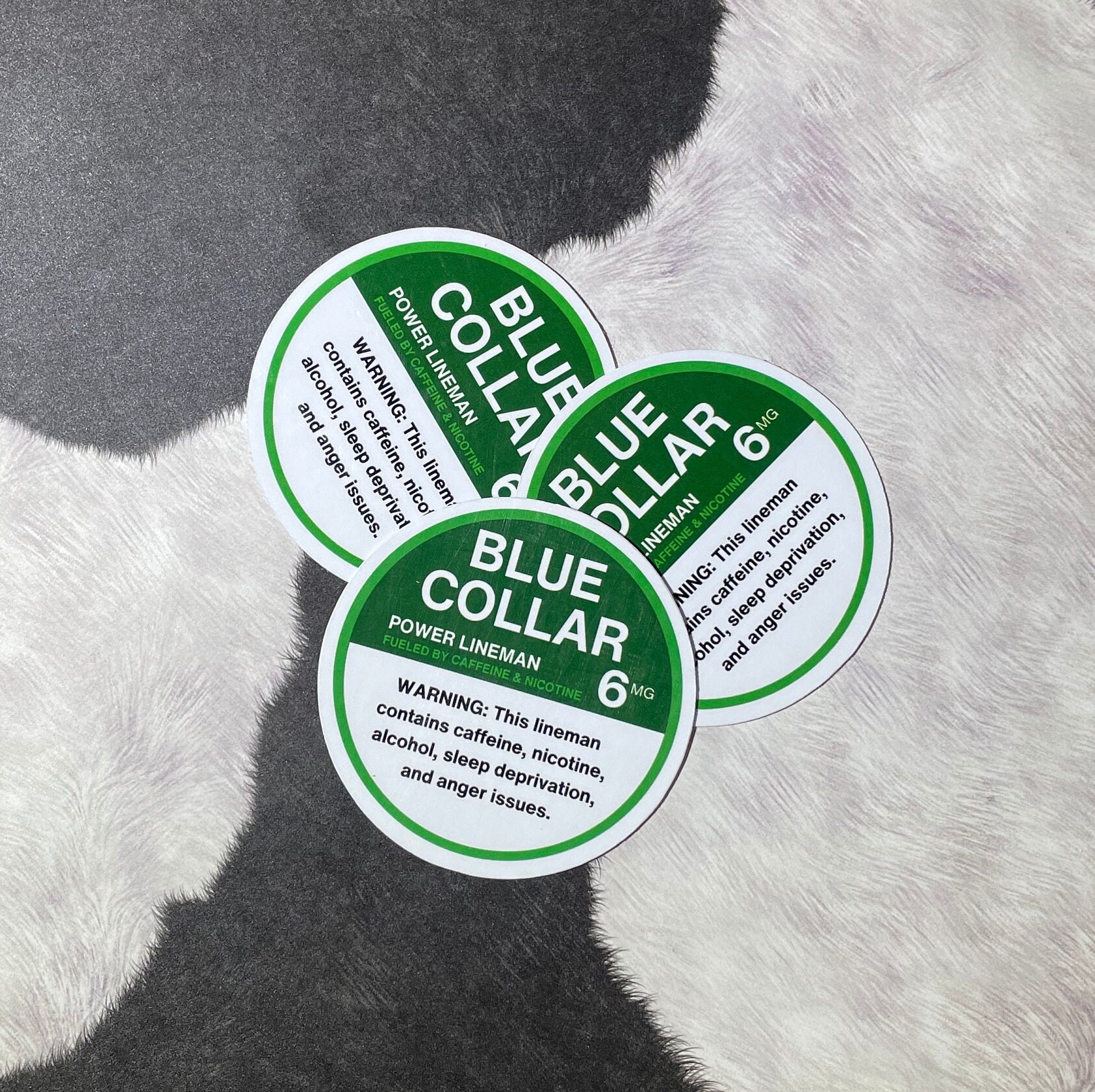 Lineman Zyn Can Sticker, Power Lineman Hard Hat Sticker, Blue Collar ...