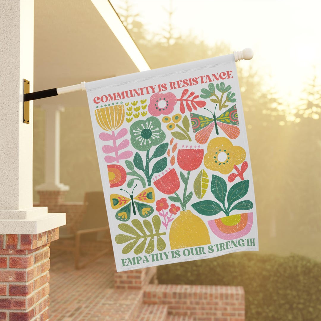 Anti Trump Garden Flag Community is Resistance Flag Yard Flag Social ...