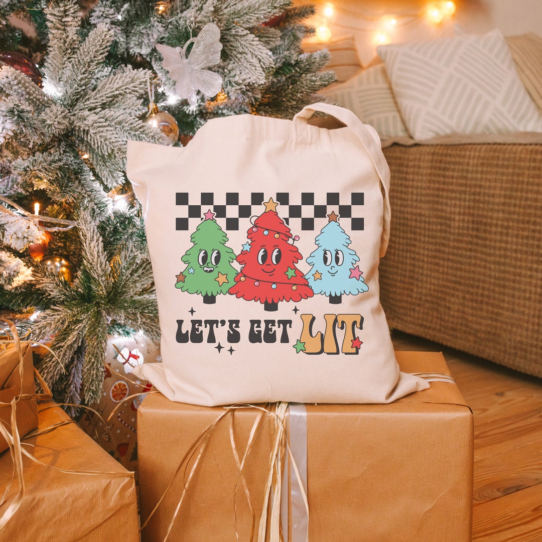 Let's Get Lit Tote Bag Holiday Bag Shopping Bag - Etsy